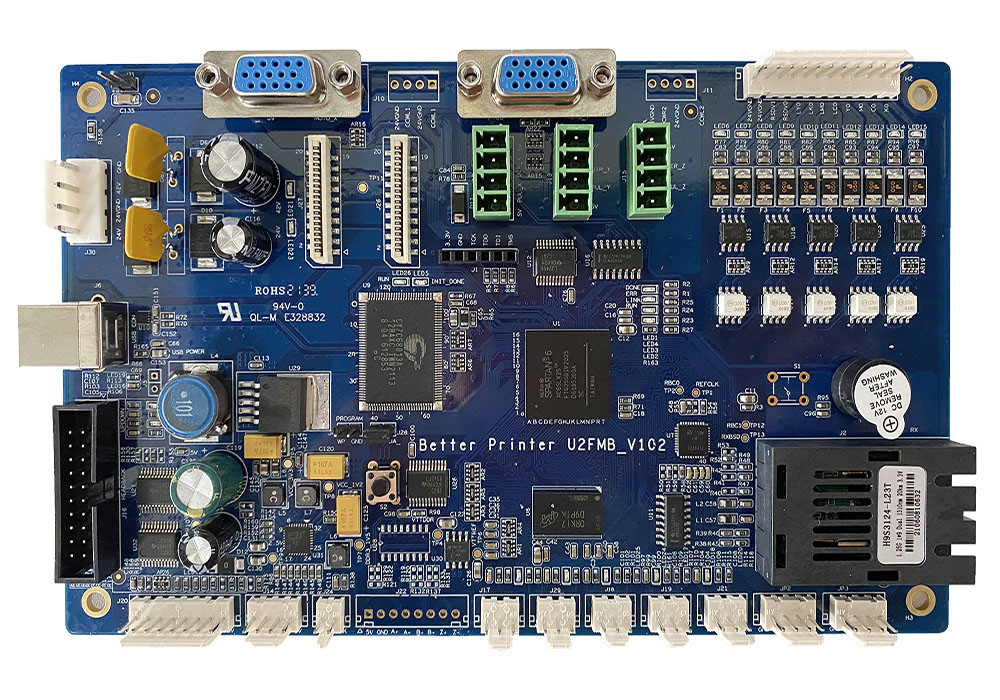 USB2.0 Tx600 Four Head Inkjet Printer Board For UV Flatbed White Ink ...