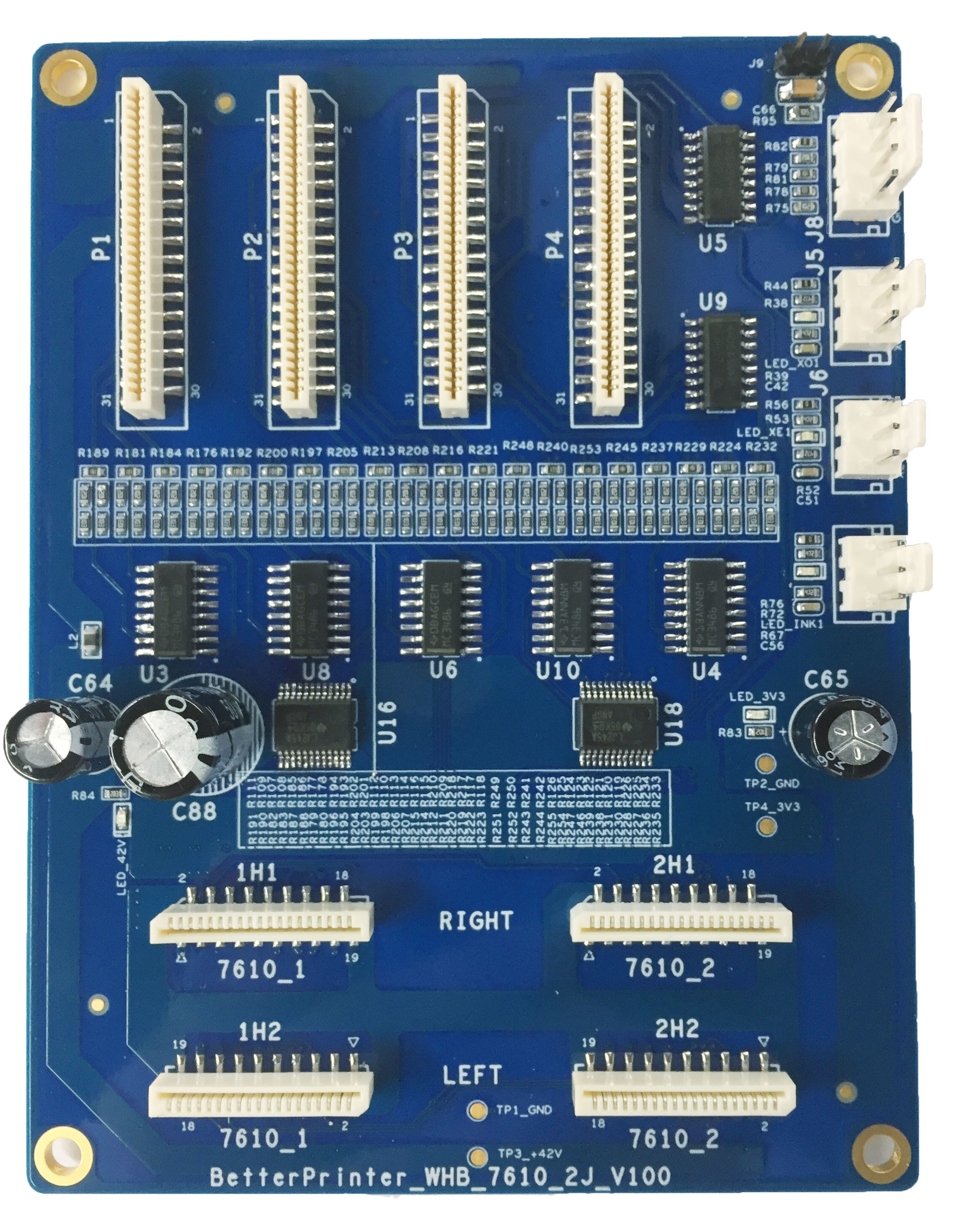 Print 7610 Double Head Board For ECO Solvent Printer Network Flat Cable ...
