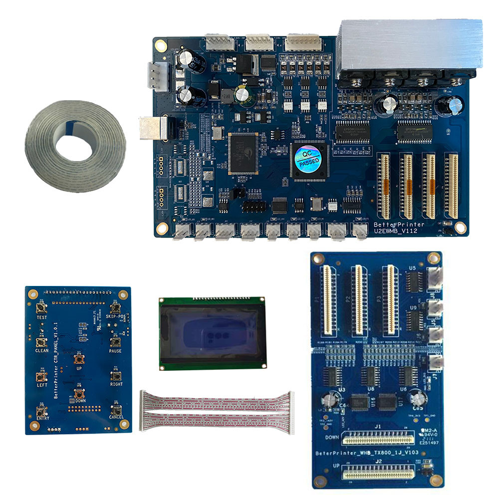 Single Head Tx800 Printhead Board Kit For Wall Floor Printer White Ink ...