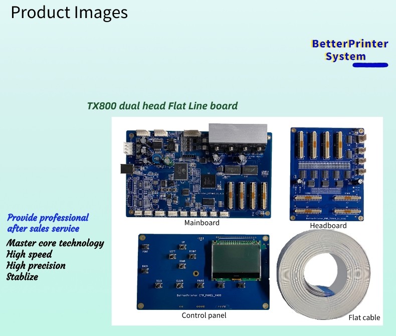TX800 Double Head Inkjet Board DTF Printer Control Board UV Flatbed Printer